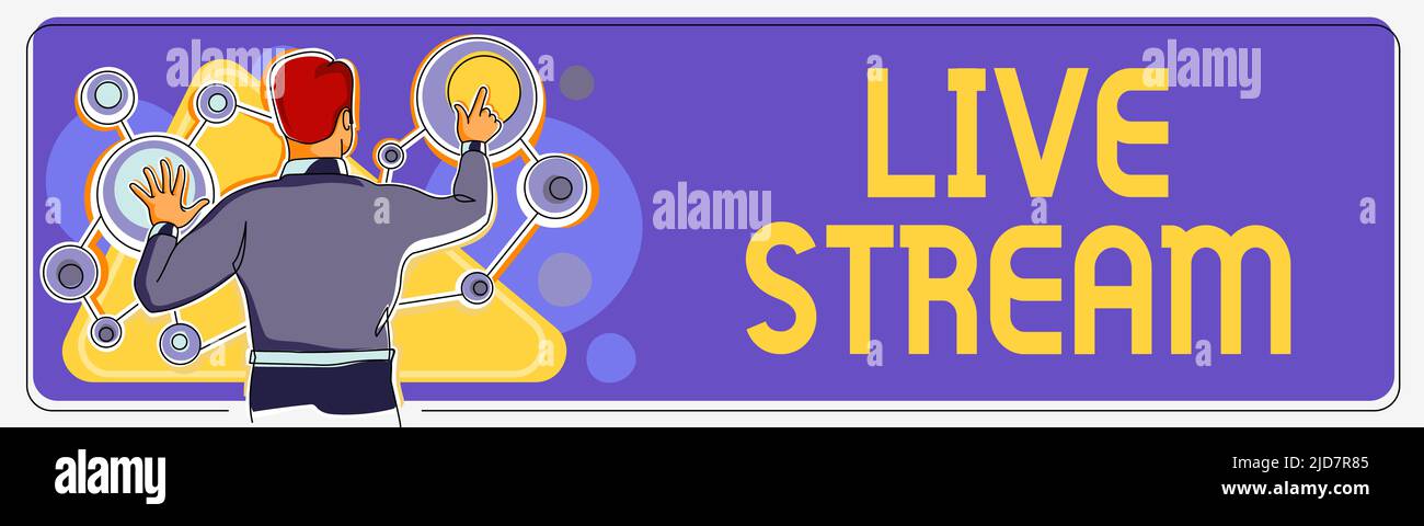 Handwriting text Live Stream. Business idea transmit or receive video ...