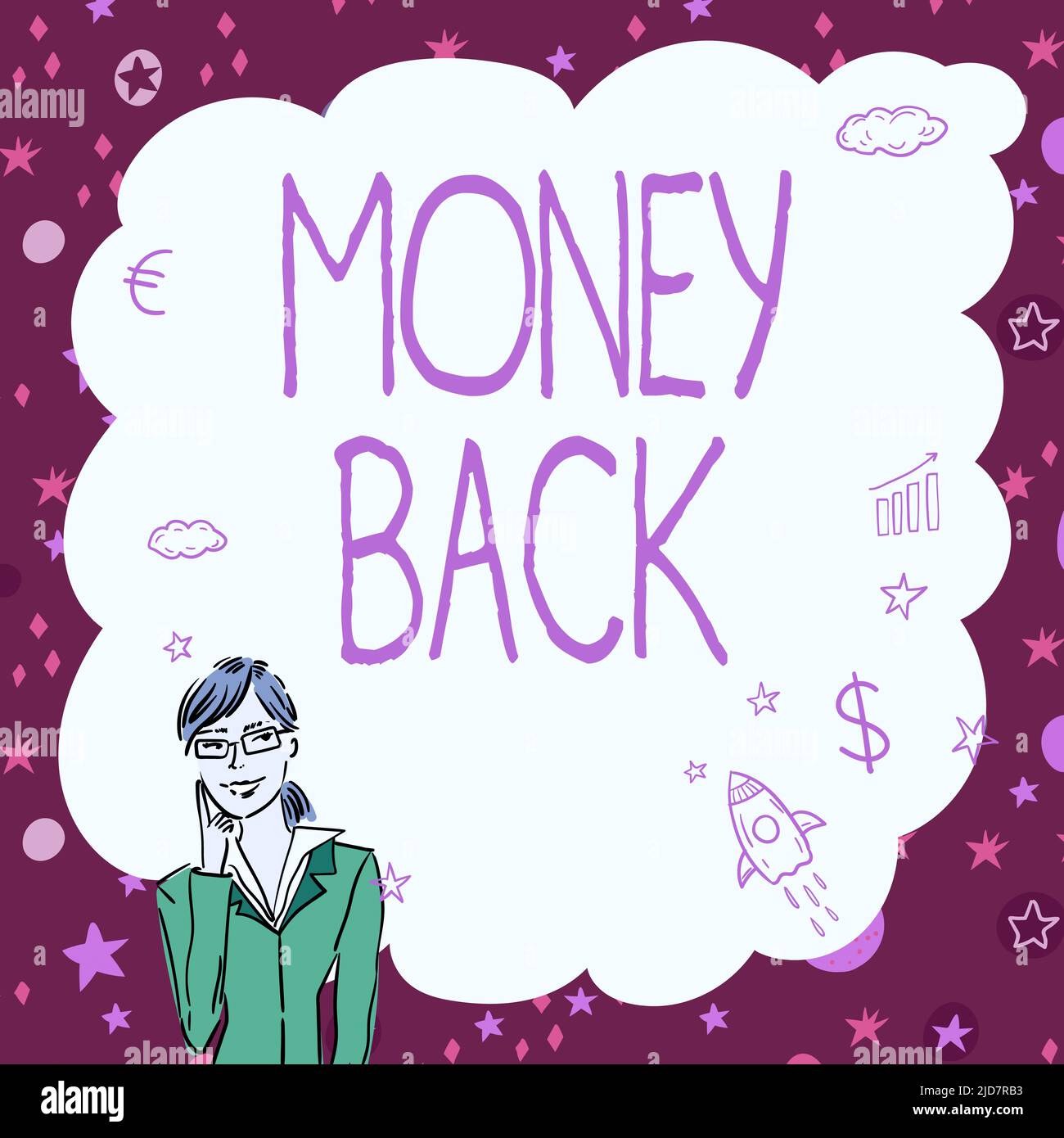 Sign displaying Money Back. Business idea get what you paid in return ...