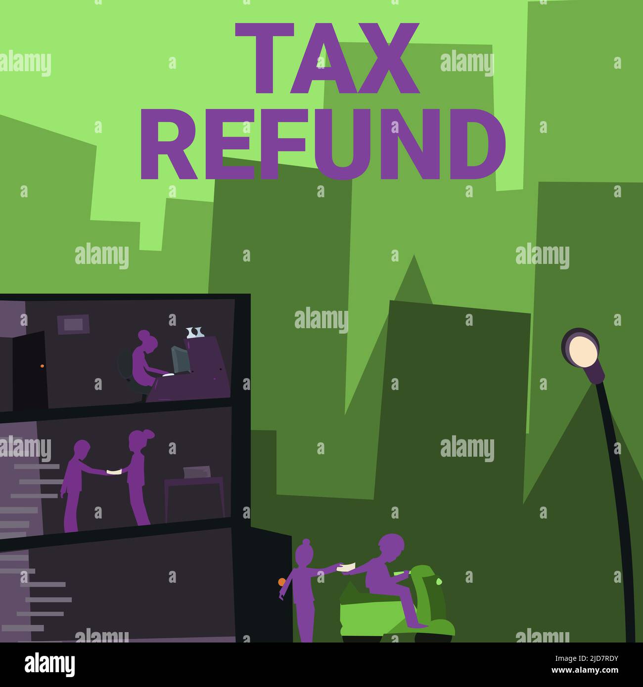 Conceptual caption Tax Refund. Business approach applied when money ...