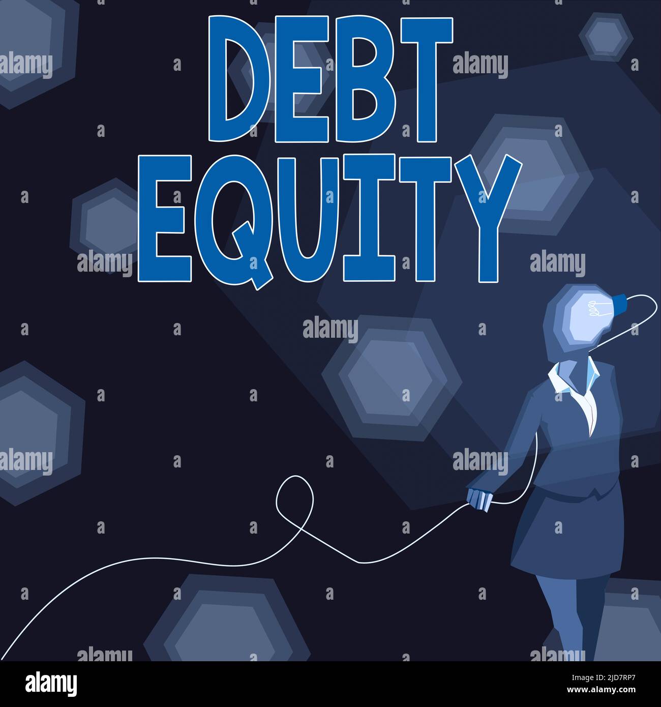 Hand writing sign Debt Equity. Business idea dividing companys total ...