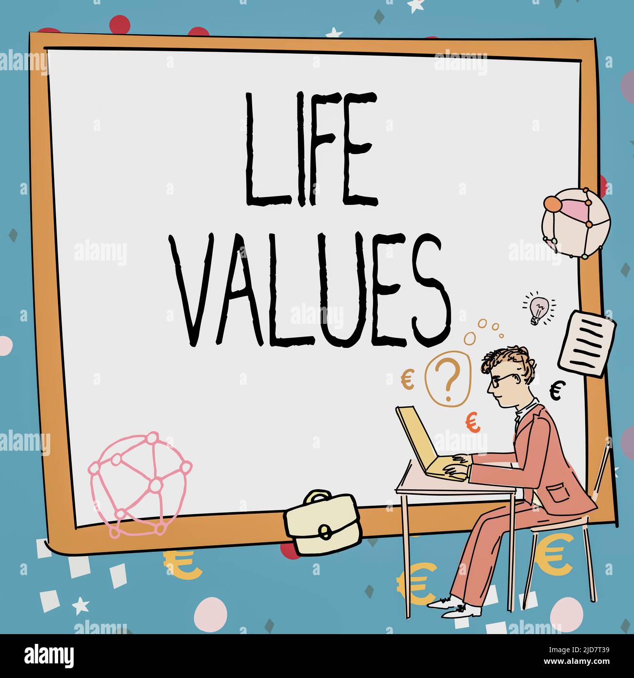 Text sign showing Life Values. Business showcase things that you ...