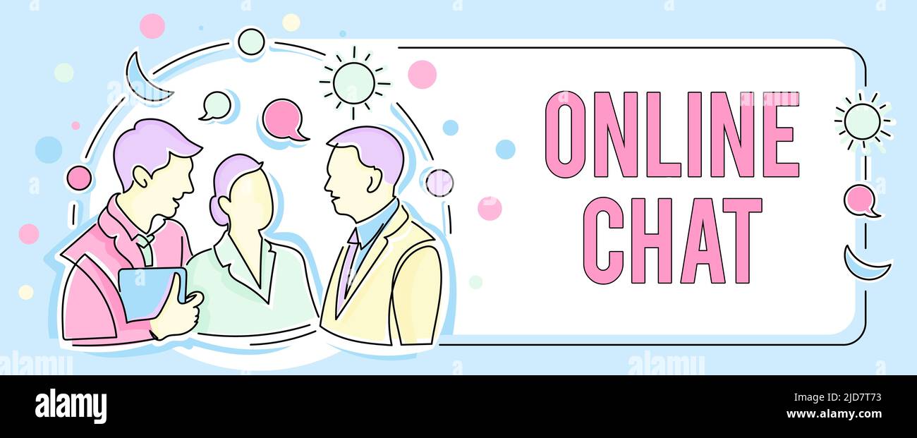 Inspiration showing sign Online Chat. Business approach talking with ... Inspiration showing sign Online Chat. Business approach talking with ...
