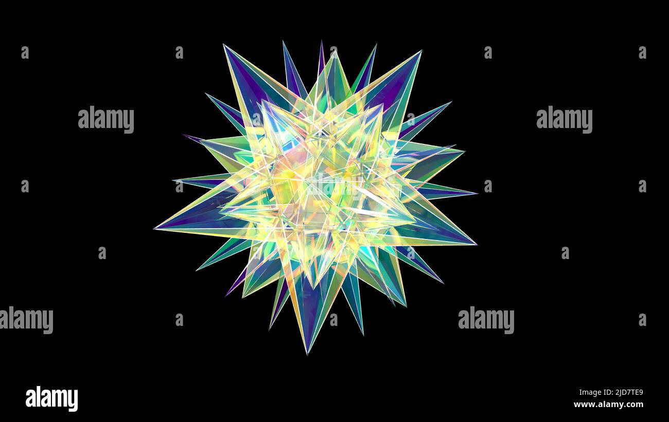 Trendy color star rotate 3d render Stock Photo - Alamy