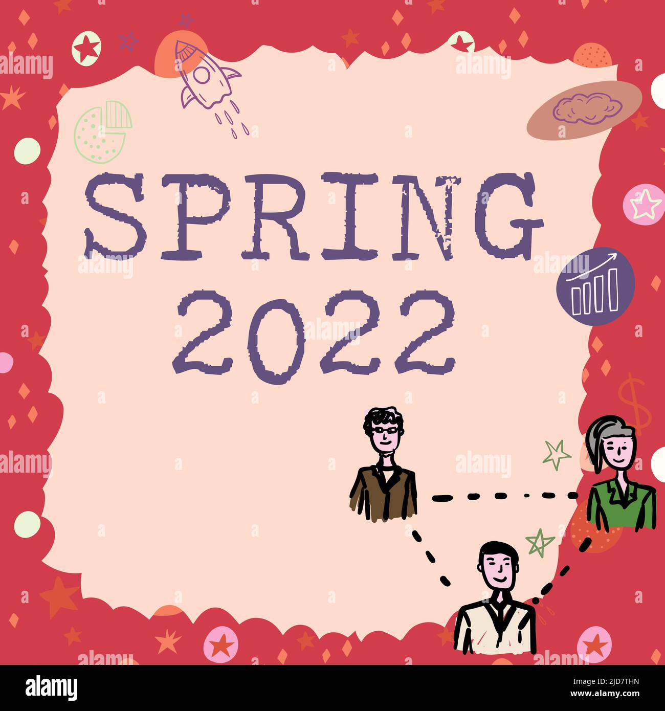 Inspiration showing sign Spring 2022. Word Written on time of year ...