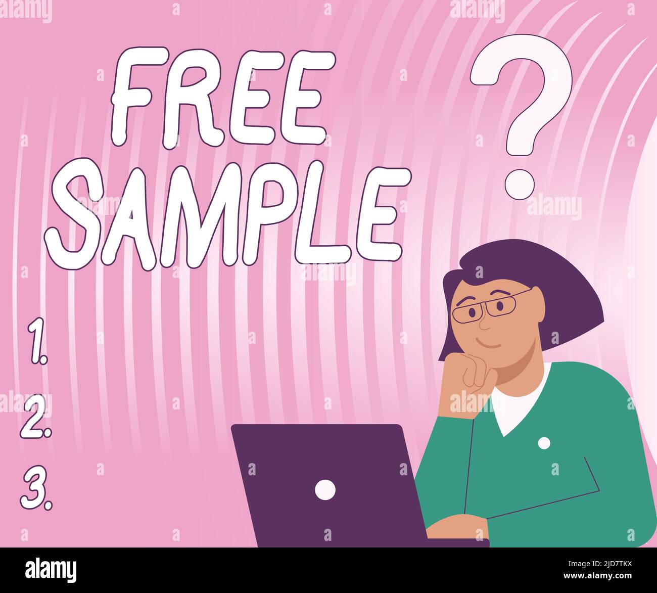 Text sign showing Free Sample. Word Written on portion of products ...