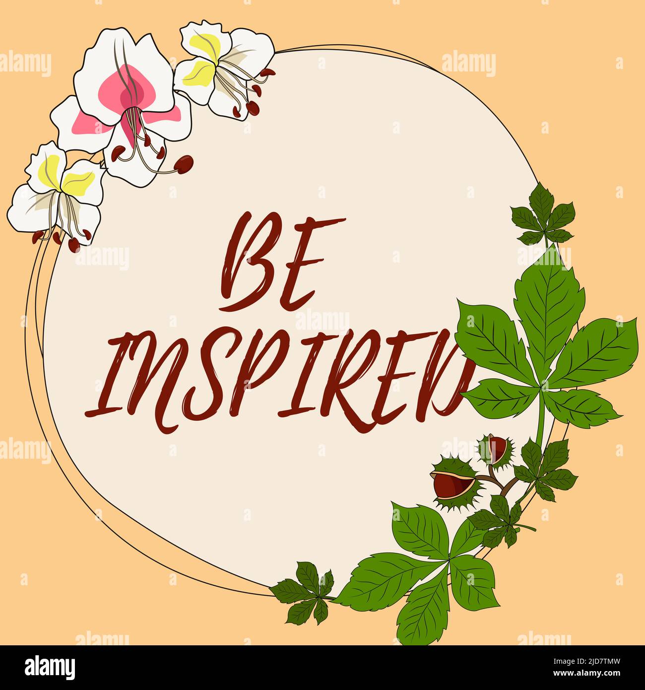 Conceptual caption Be Inspired. Business overview extraordinary quality ...