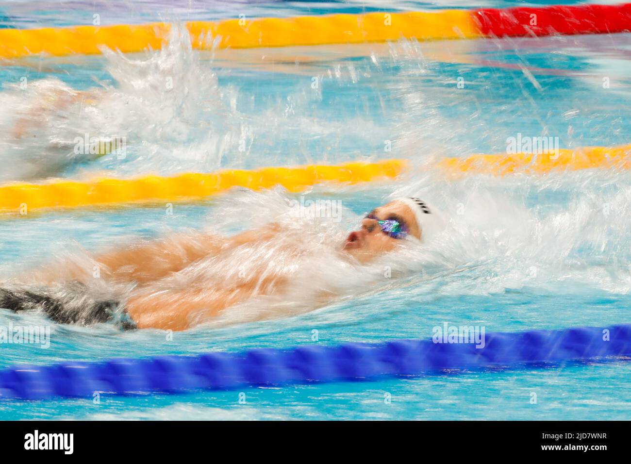 BUDAPEST, HUNGARY - JUNE 19: Robert Glinta of Romania competing at the ...