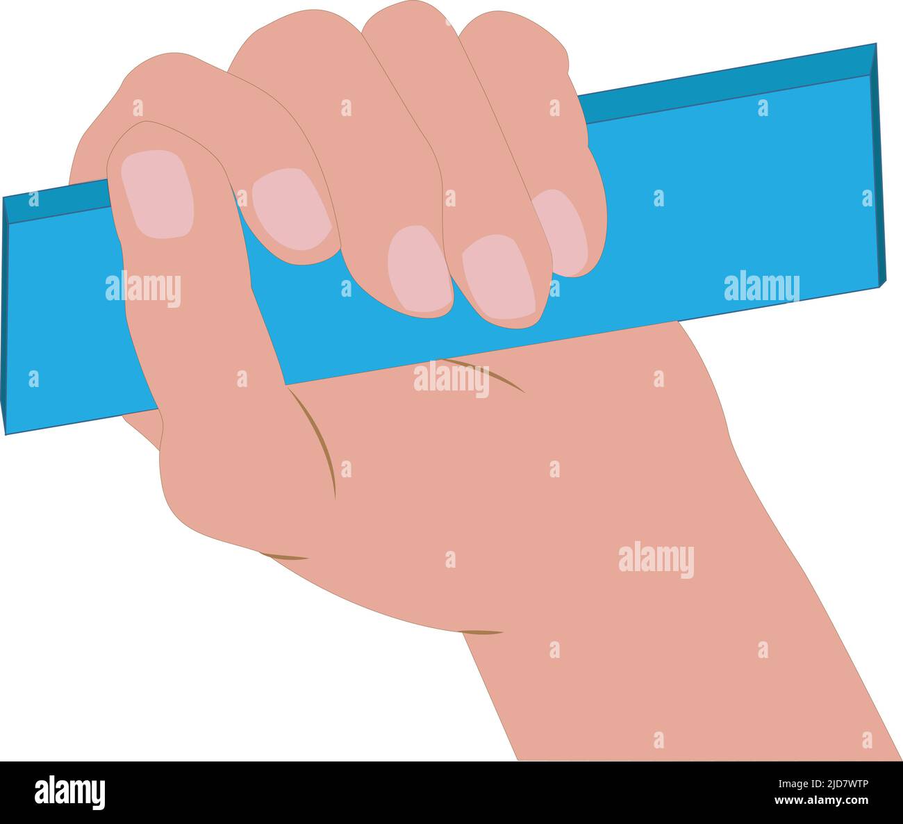 Rod in hand holding. vector illustration. on white background. hand ...