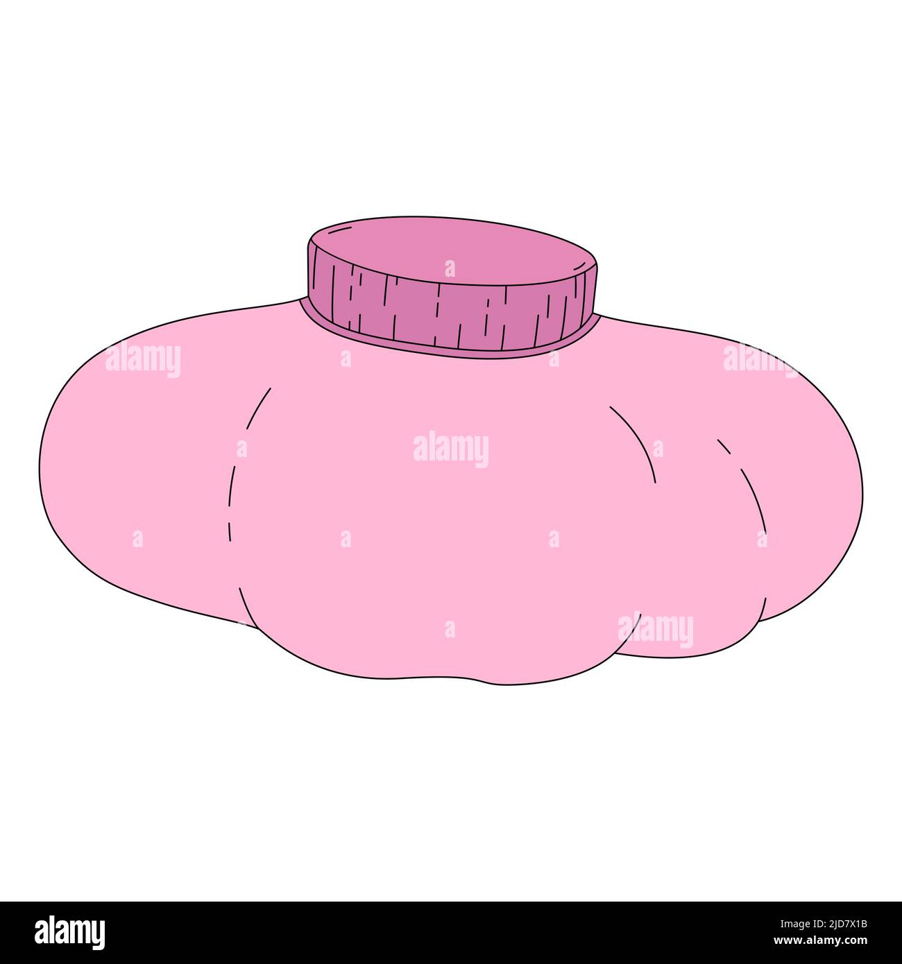 Bag of ice in cartoon style. Vector illustration of ice pack isolated ...