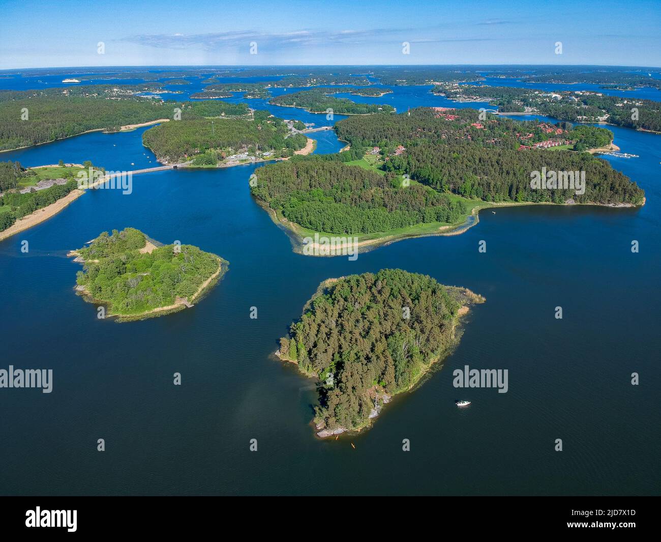 Stockholm archipelago aerial view baltic hi-res stock photography and ...