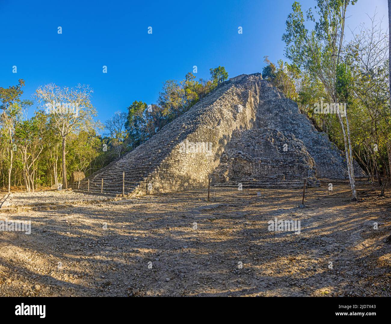 Picture of a historic pyramid in the Mexican Inca city of Coba on the ...