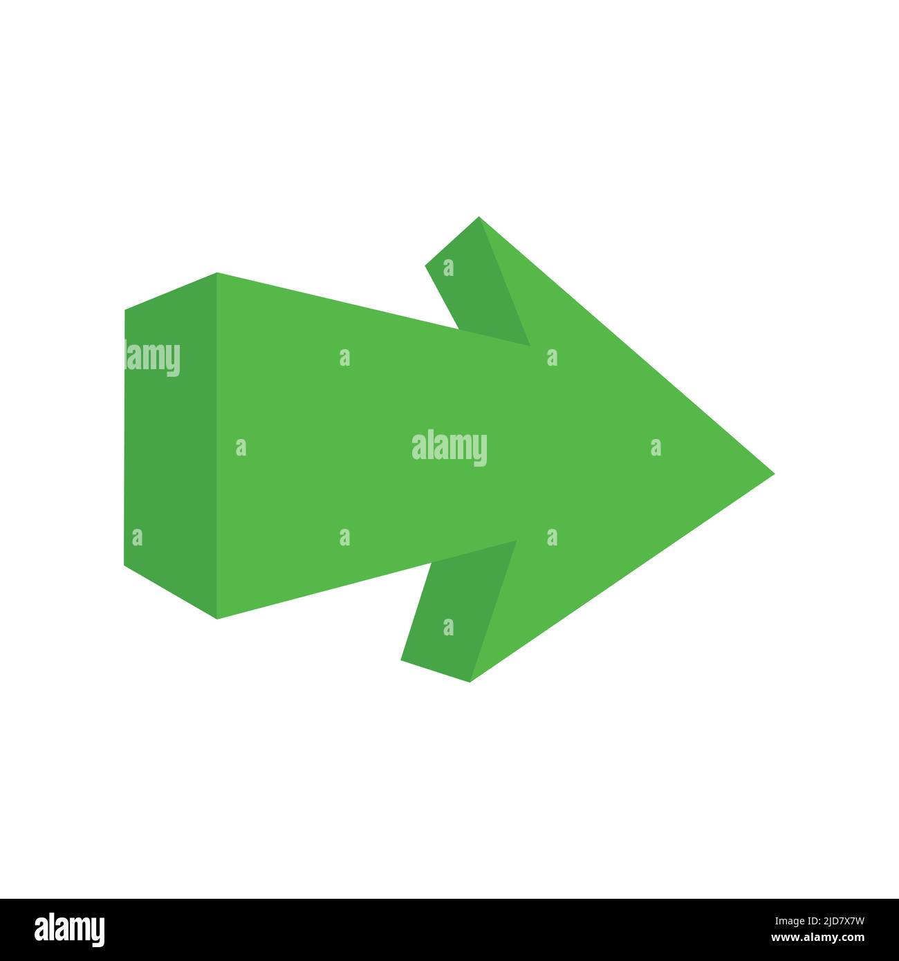 green arrow. on white background Stock Vector Image & Art - Alamy