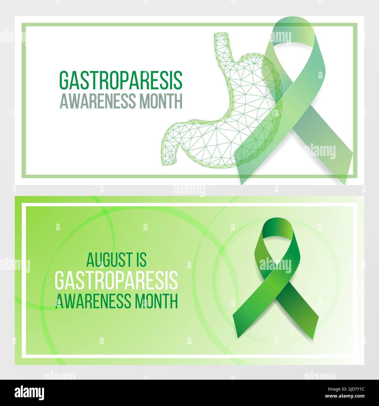 Gastroparesis awareness month concept. Set of two themed banner designs ...