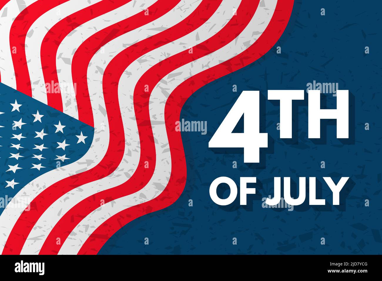 4th July, USA independence day banner template with American national ...