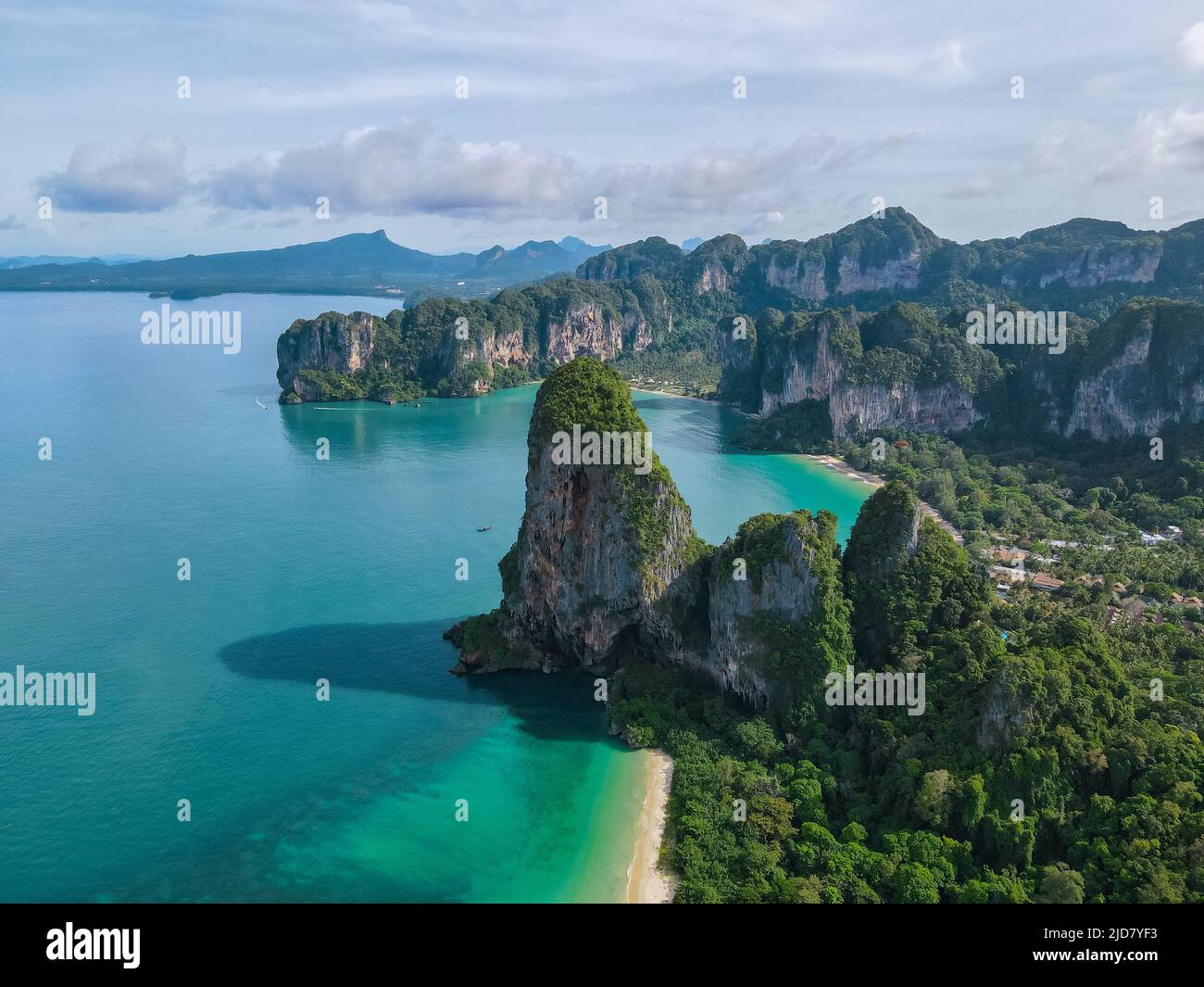Railay Beach Krabi Thailand, the tropical beach of Railay Krabi, Drone ...