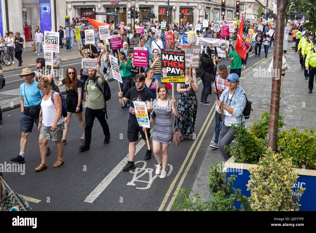 TUC march 2022 London Stock Photo - Alamy