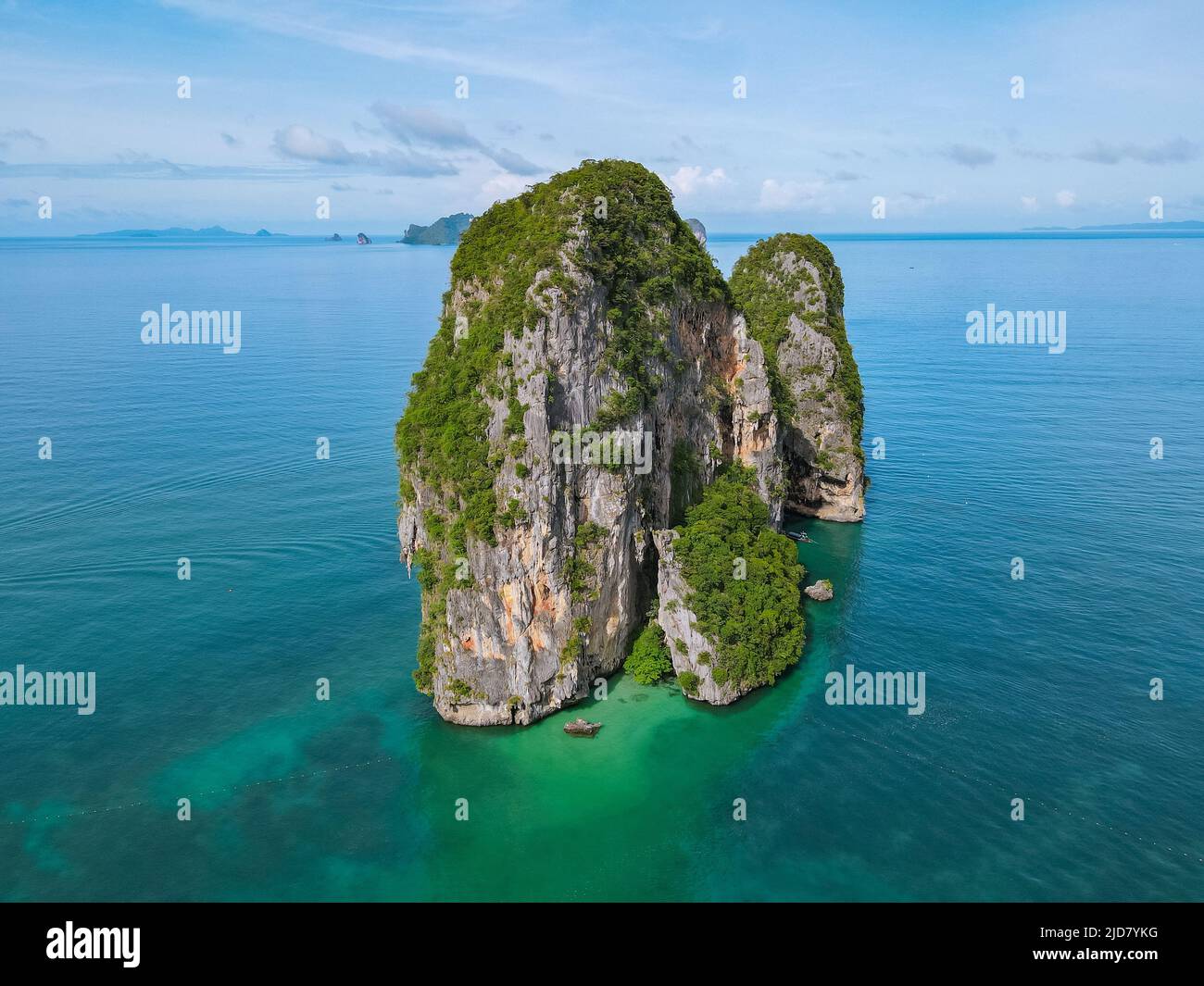 Railay Beach Krabi Thailand, the tropical beach of Railay Krabi, Drone ...