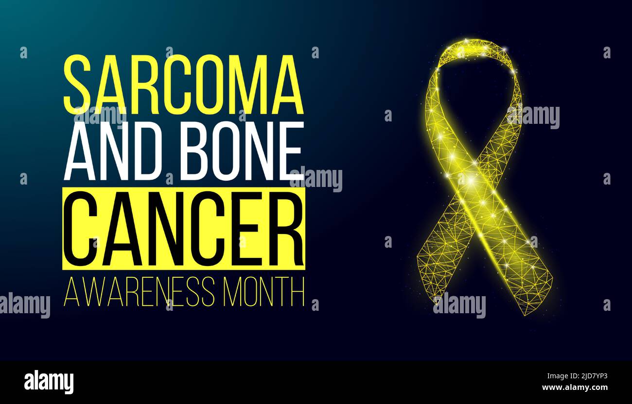 Sarcoma and bone cancer awareness month concept. Banner template with ...