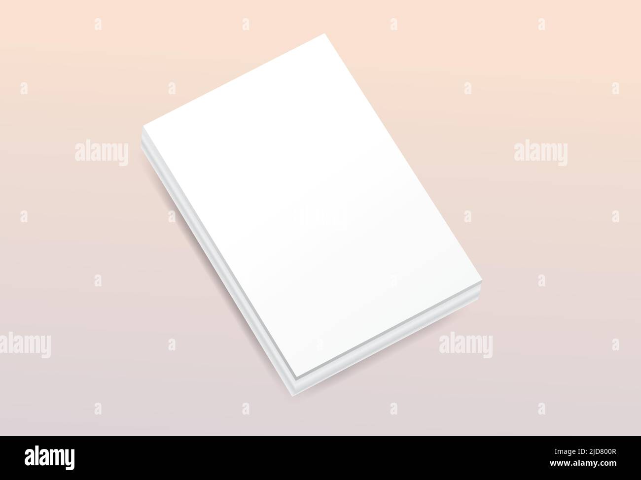 Realistic Stack Of Pages Blank Brochure Poster Banner Cover Invitation ...