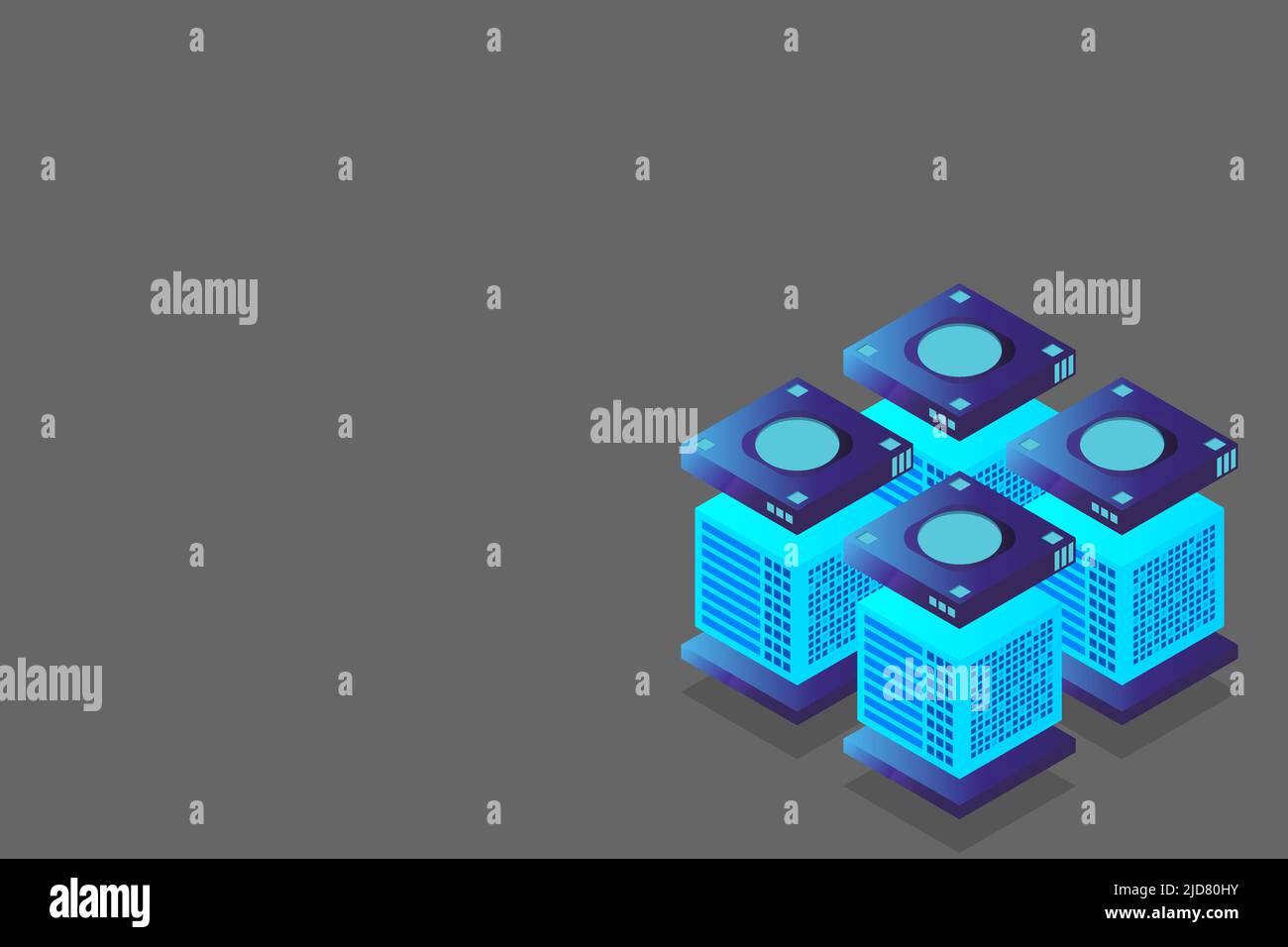 Concept Of Big Data Processing Energy Station Of Future Server Room