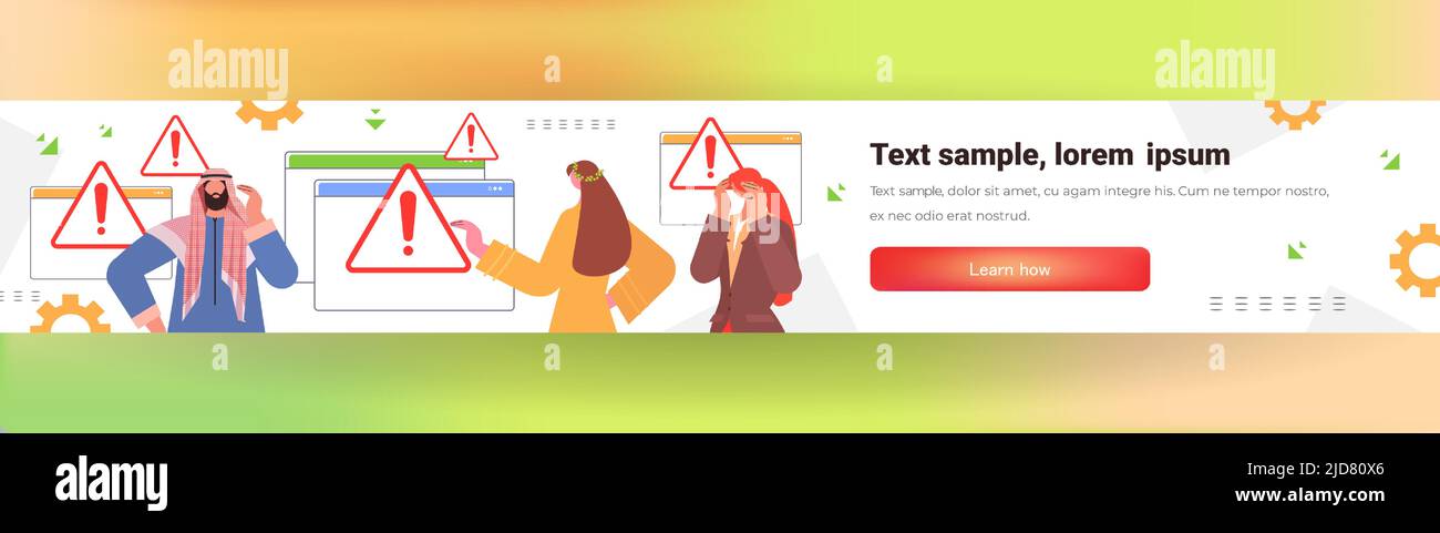 frustrated people reacting to danger exclamation marks problem cyber ...