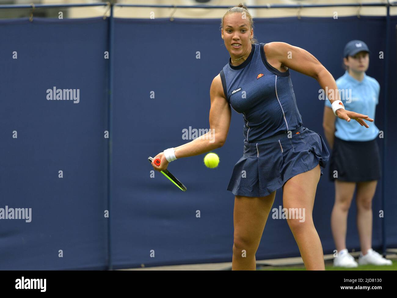 Freya Christie (GB) playing in qualifying at the Rothsay International ...