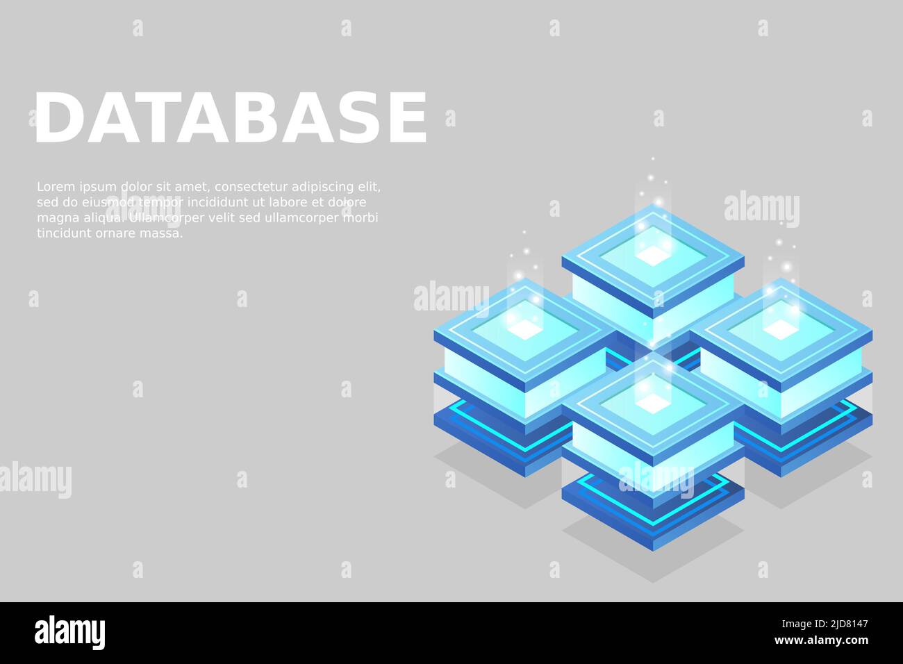 Server room isometric, Cloud storage data, Data center, Big data processing and computing ...