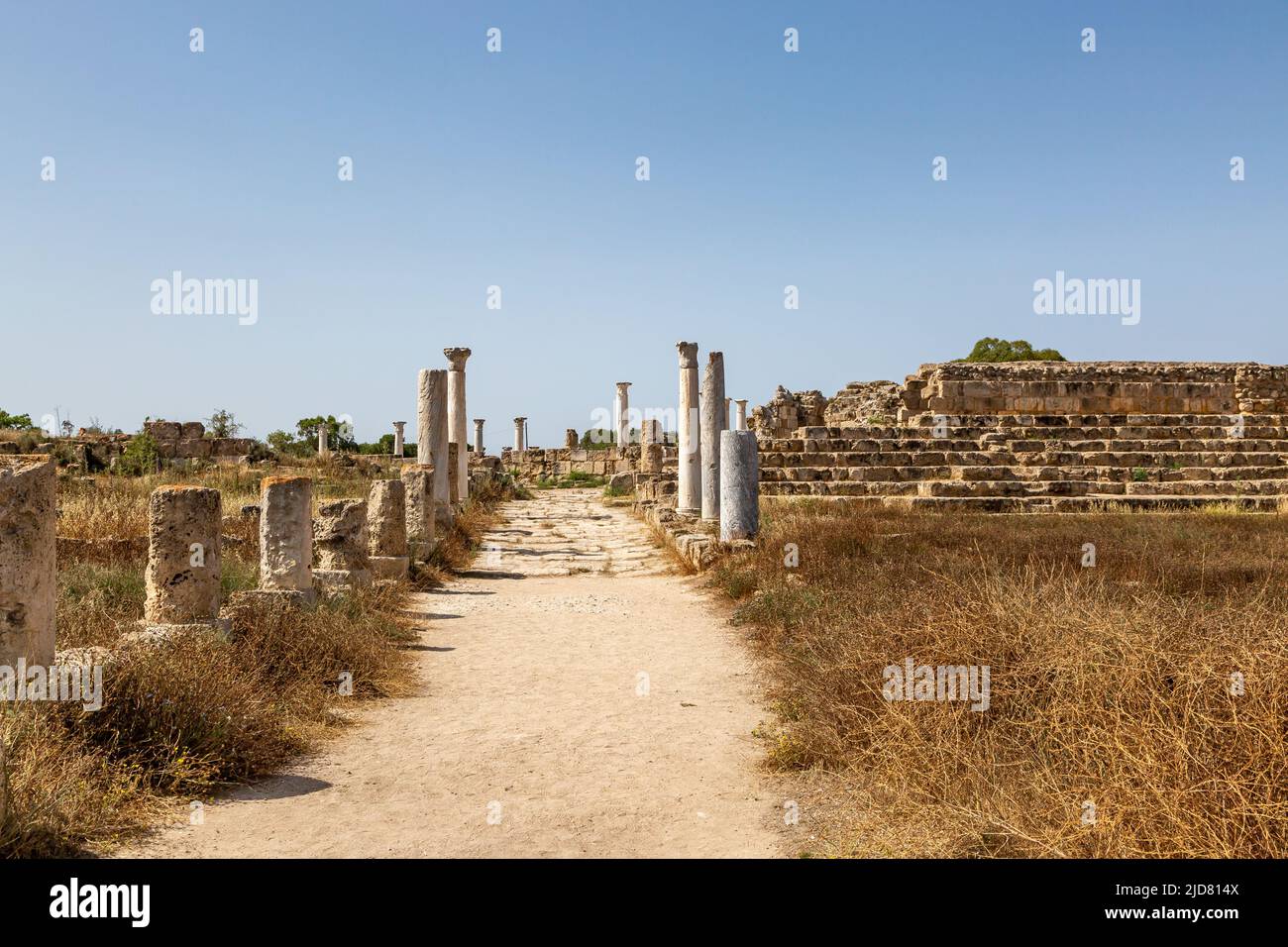 A view of the ruins at Salamis in Cyprus Stock Photo - Alamy