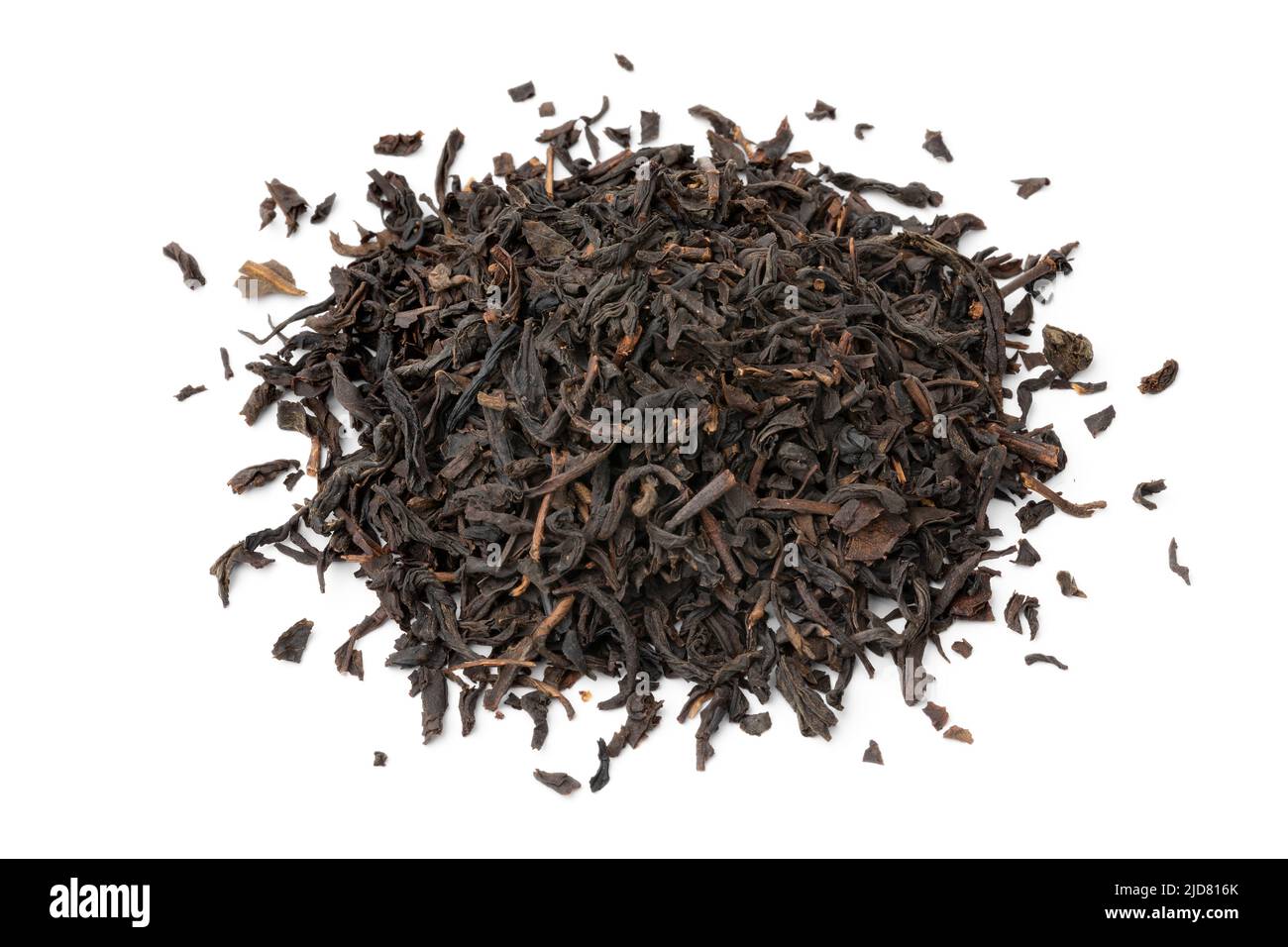 Heap of Chinese Lapsang souchong tea close up isolated on white ...