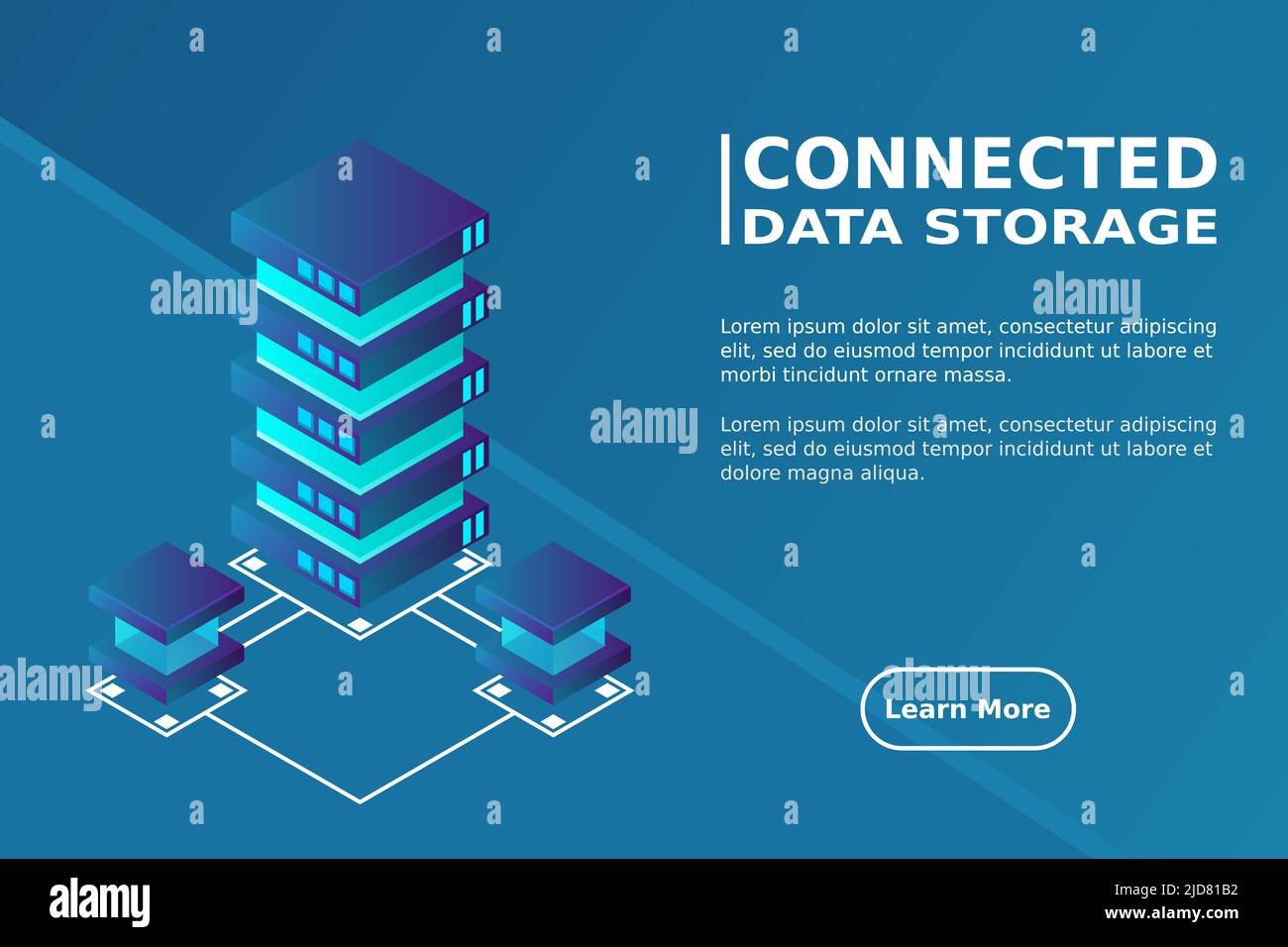 Transfer of user data to the server. Data flow. Data storage. Server. Digital space. Data center ...