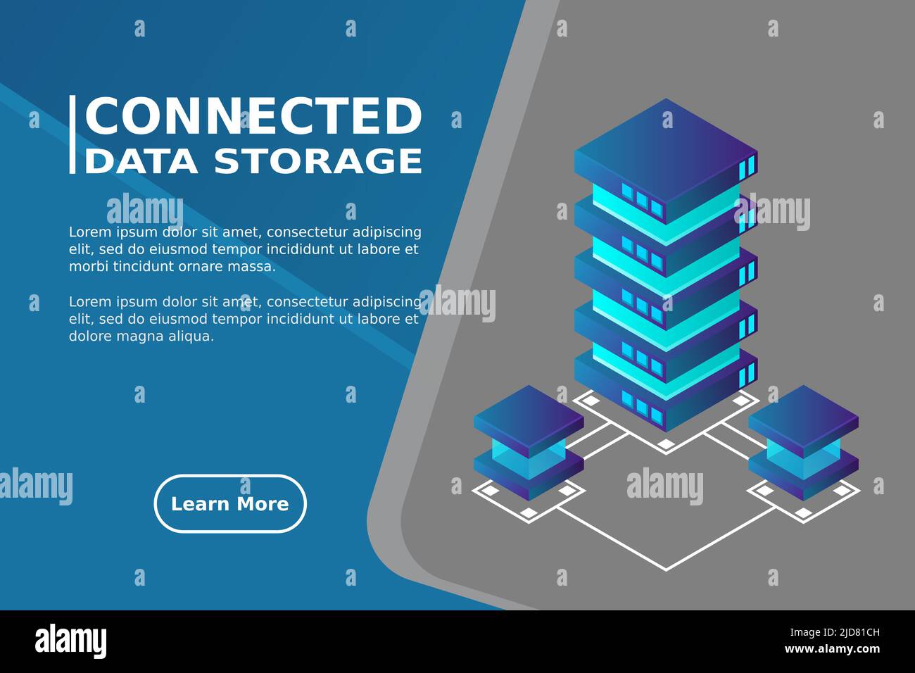 Transfer of user data to the server. Data flow. Data storage. Server. Digital space. Data center ...