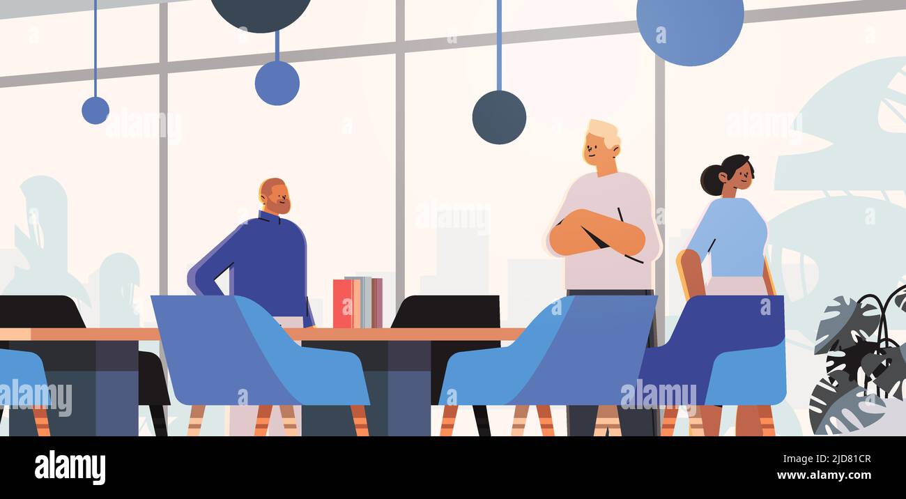 mix race businesspeople team working together in office teamwork ...