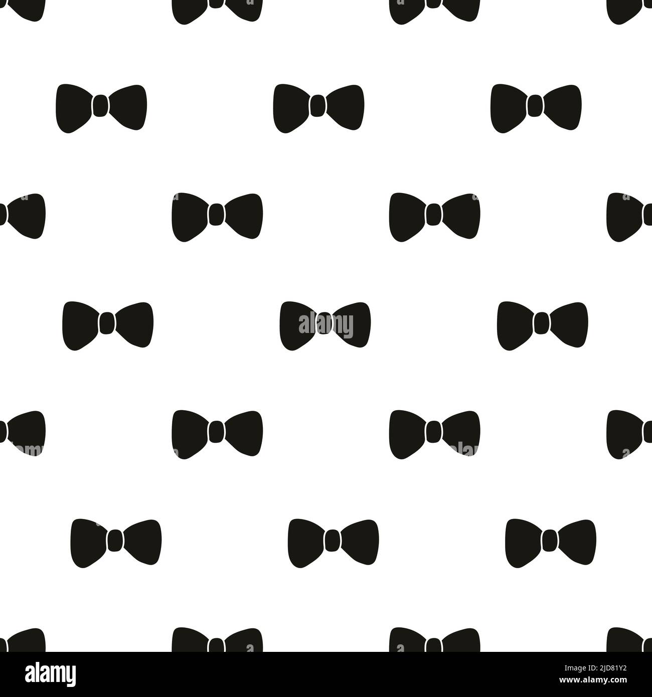 Black and white bows vector seamless pattern. Perfect for textile ...