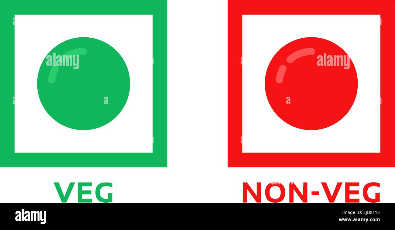 colorful veg and non-veg symbol Stock Vector Image & Art - Alamy