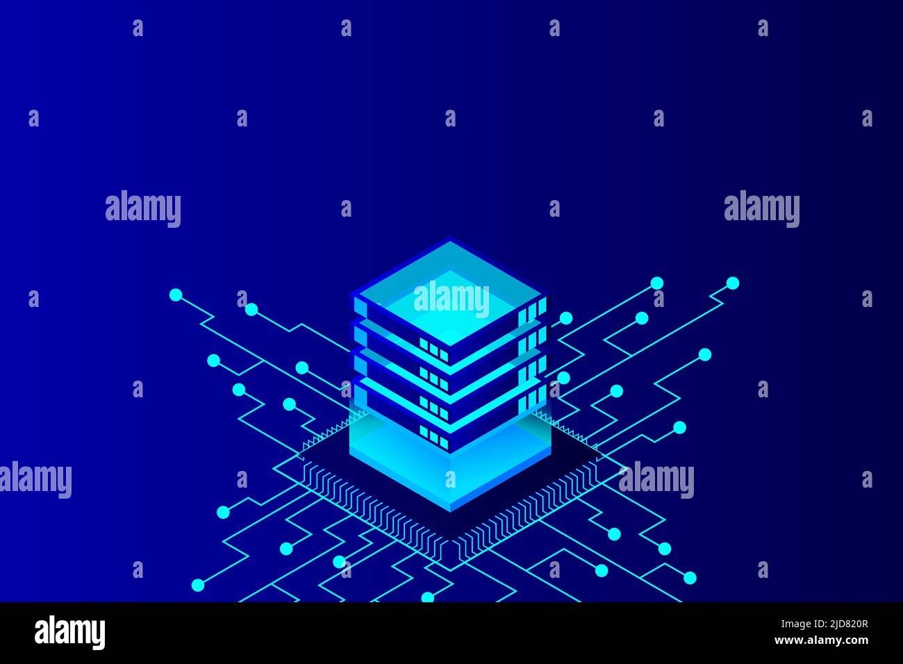 Concept Of Big Data Processing Energy Station Of Future Server Room