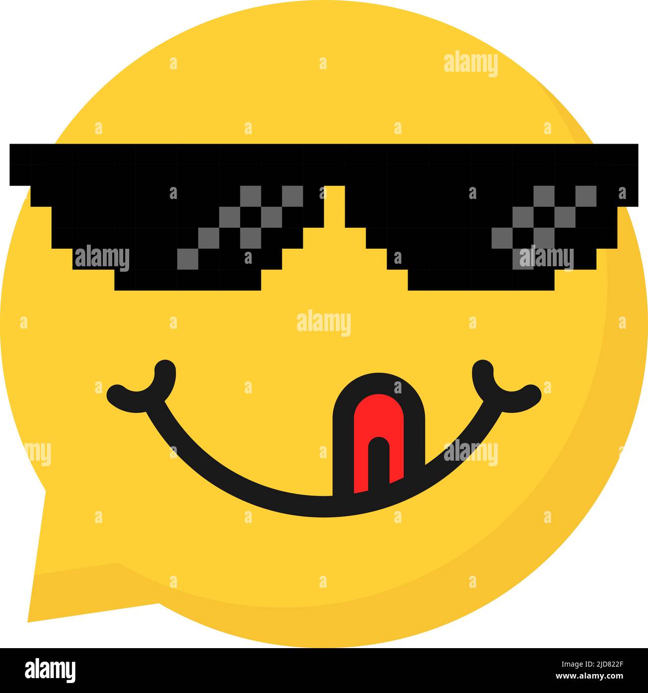 speech bubble emoji with tongue Stock Vector Image & Art - Alamy