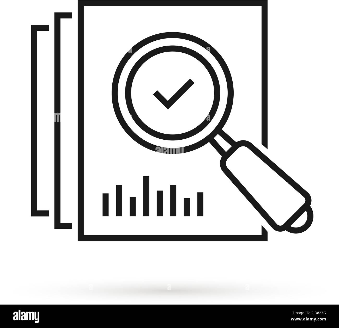 review icon like thin line loupe on paper Stock Vector Image & Art - Alamy