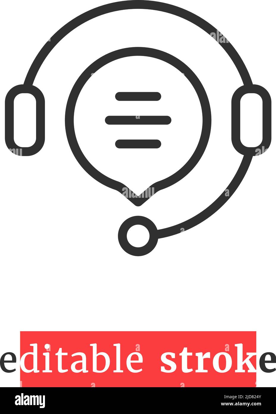 minimal editable stroke hotline icon Stock Vector Image & Art - Alamy