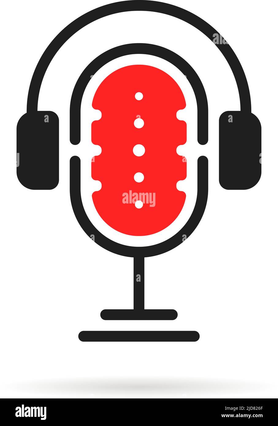 simple podcast logo with headphone Stock Vector Image & Art - Alamy