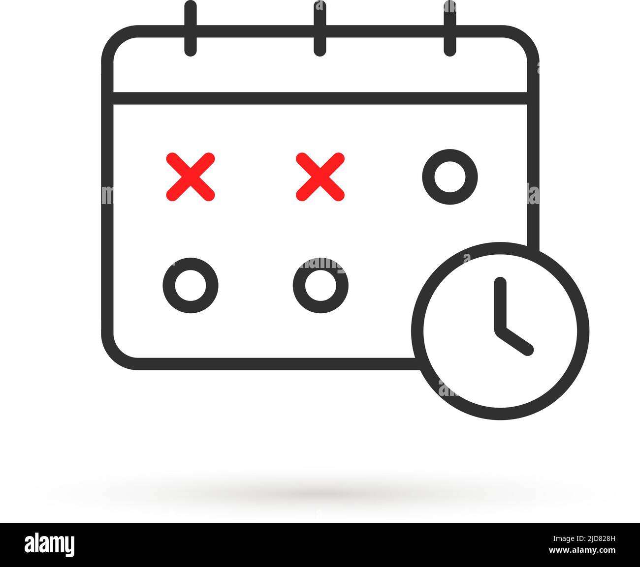 Calendar pen icon thin Stock Vector Images - Alamy