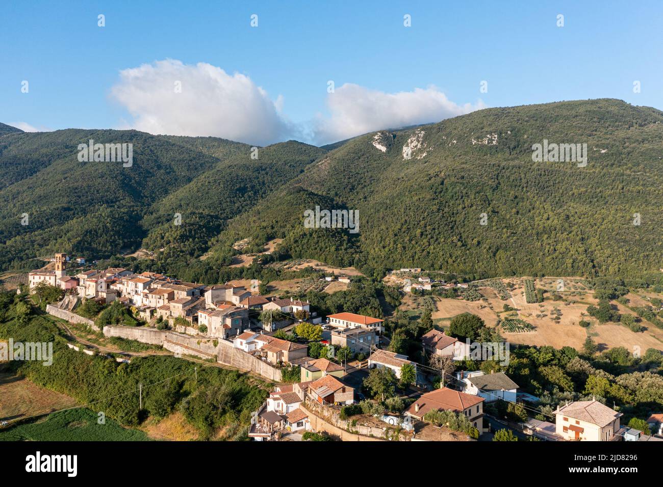 Aerial Drone view of scenic natural landscape with overlooking of ...