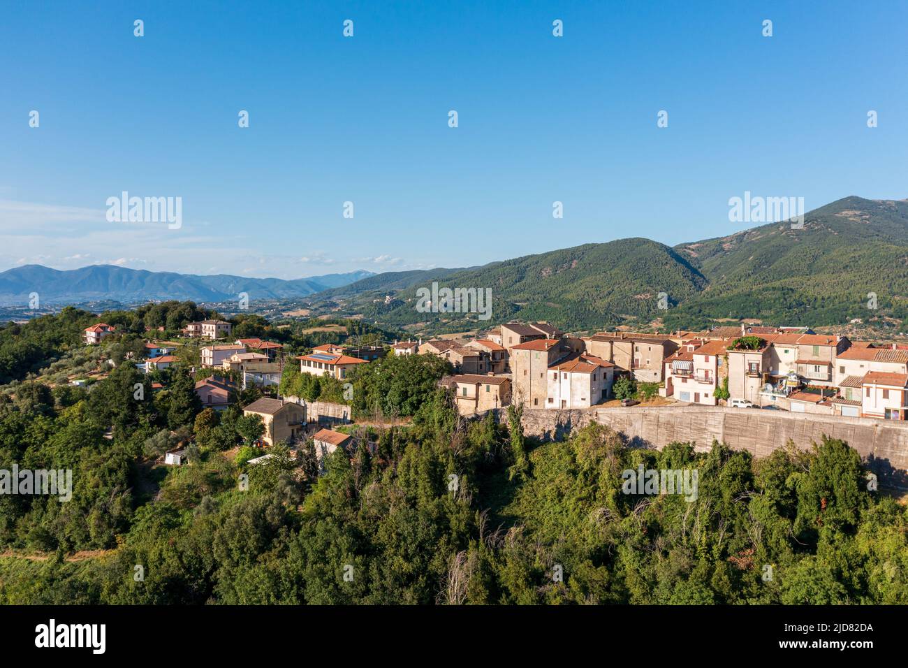Aerial Drone view of scenic natural landscape with overlooking of ...