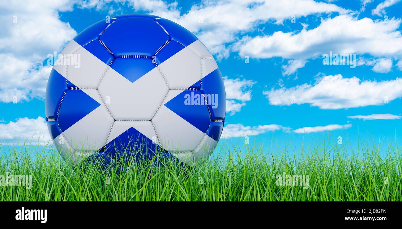 Soccer ball scottish flag hi-res stock photography and images - Alamy