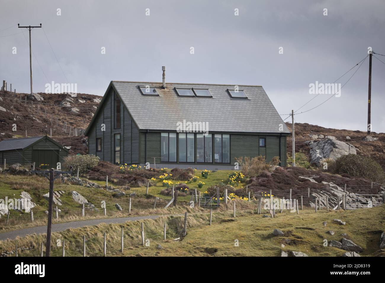 Wooden House at Dun Carloway, Isle of Lewis, Outer Hebrides, Scotland ...