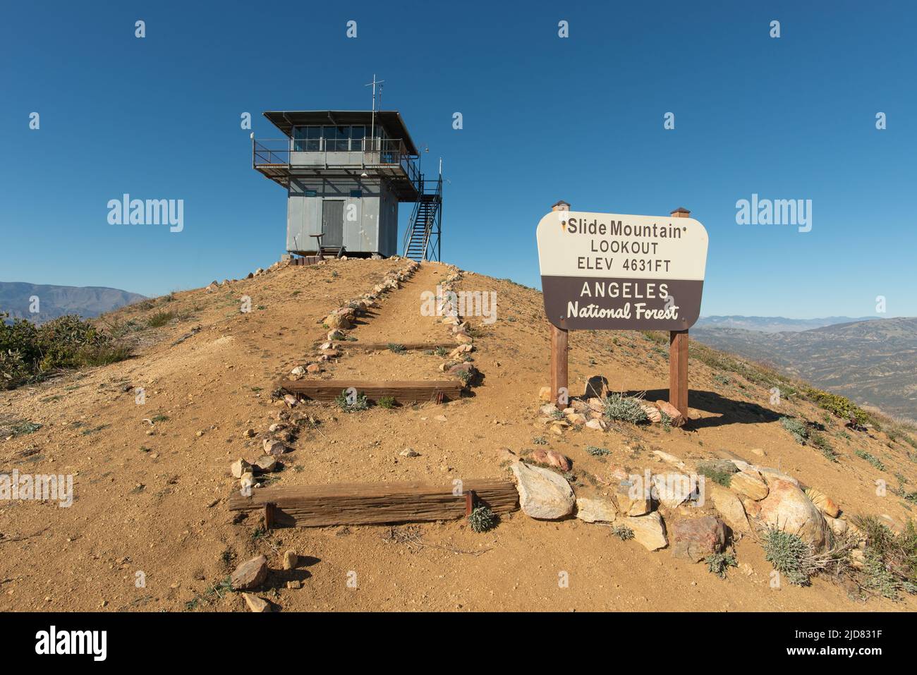 Slide Mountain Fire Lookout Tower Near Pyramid Lake, Castaic ...