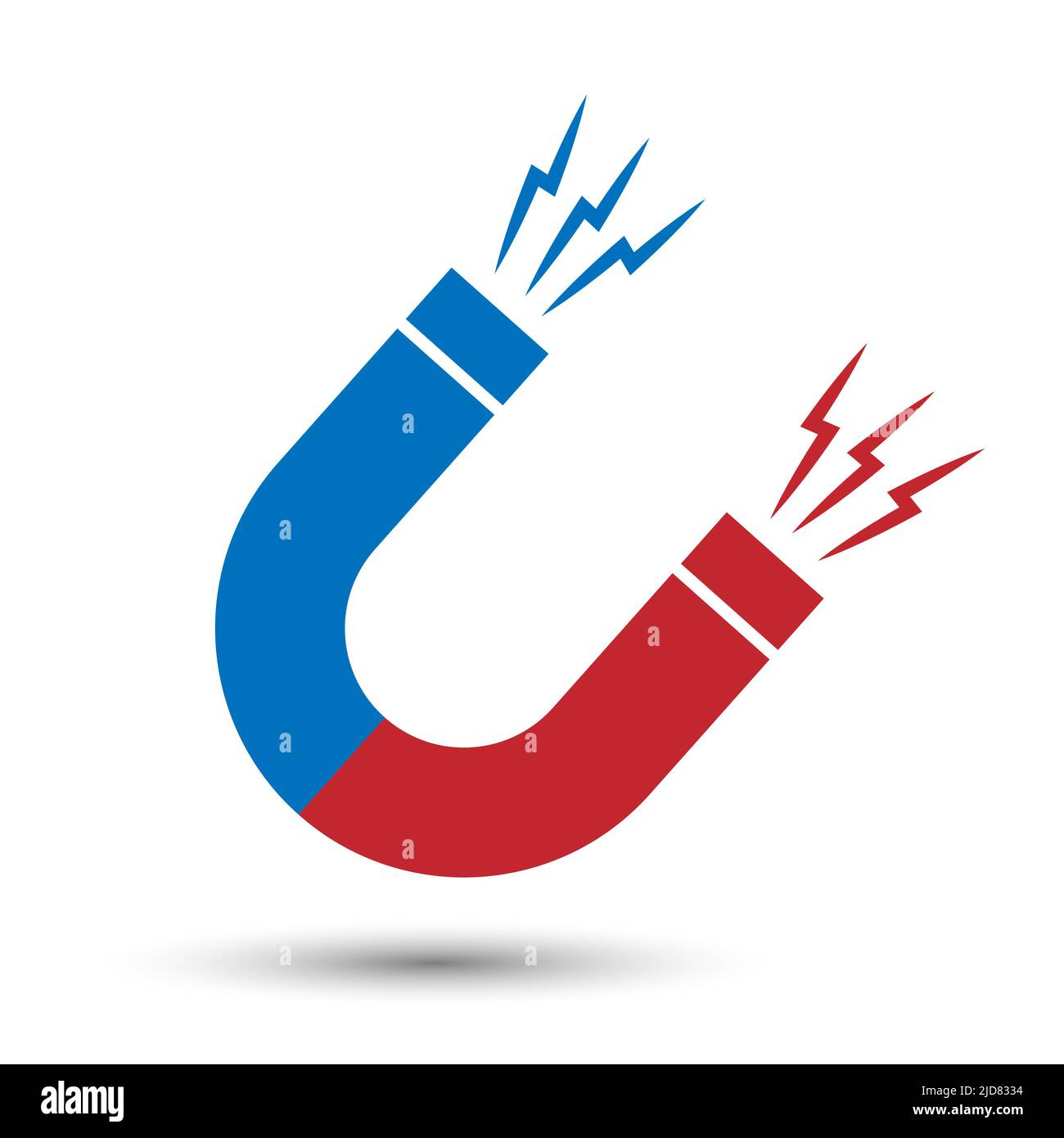 Magnet. Vector magnet icon for websites and applications. Flat style ...