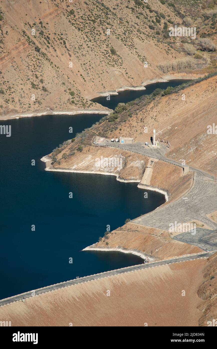 Aerial View of Pyramid Lake Reservoir From Slide Mountain Fire Lookout ...