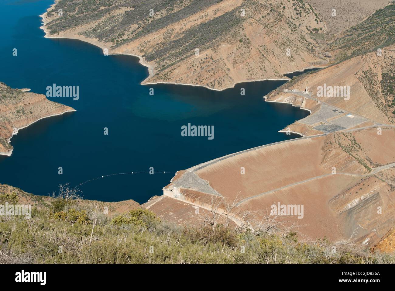 Aerial View of Pyramid Lake Reservoir From Slide Mountain Fire Lookout ...