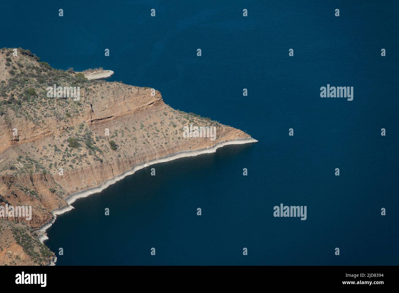 Aerial View of Pyramid Lake Reservoir From Slide Mountain Fire Lookout ...