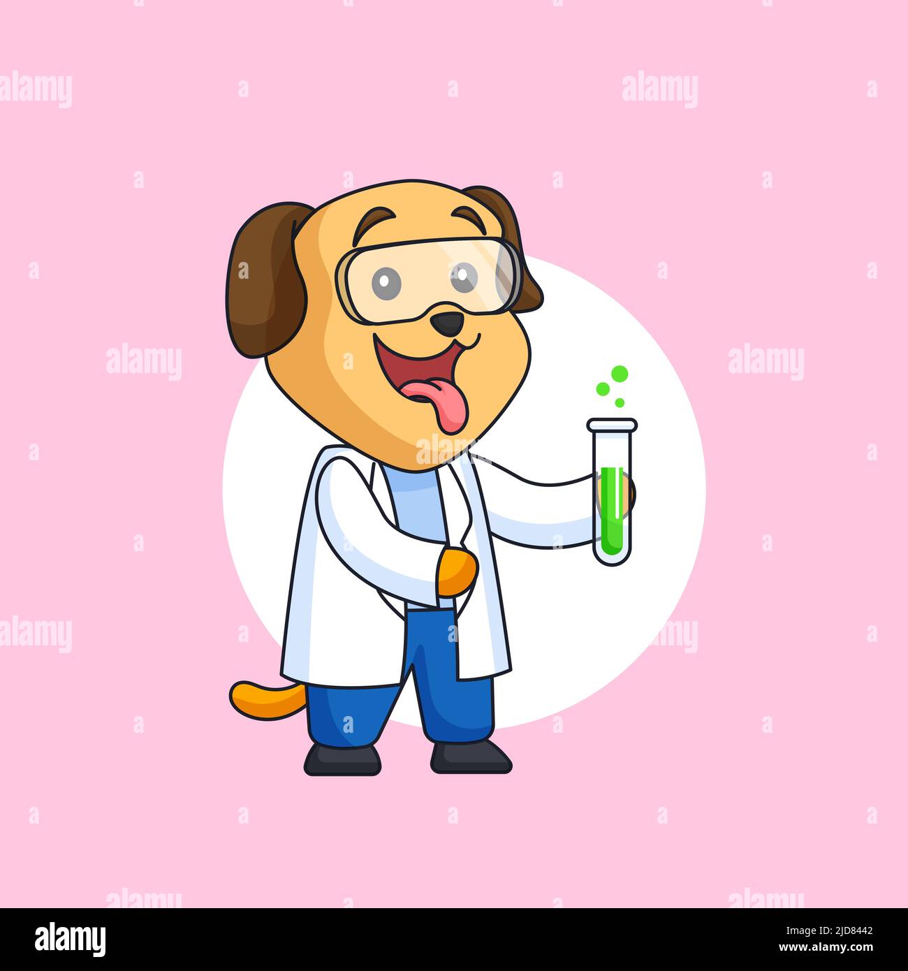 Cartoon scientist professor wearing lab hi-res stock photography and ...